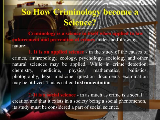 CRIMINOLOGY: An Introduction and Overview | PPTX | Crime & Harmful Acts ...
