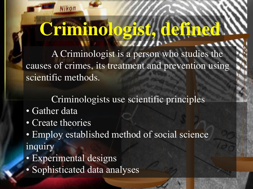 CRIMINOLOGY: An Introduction and Overview