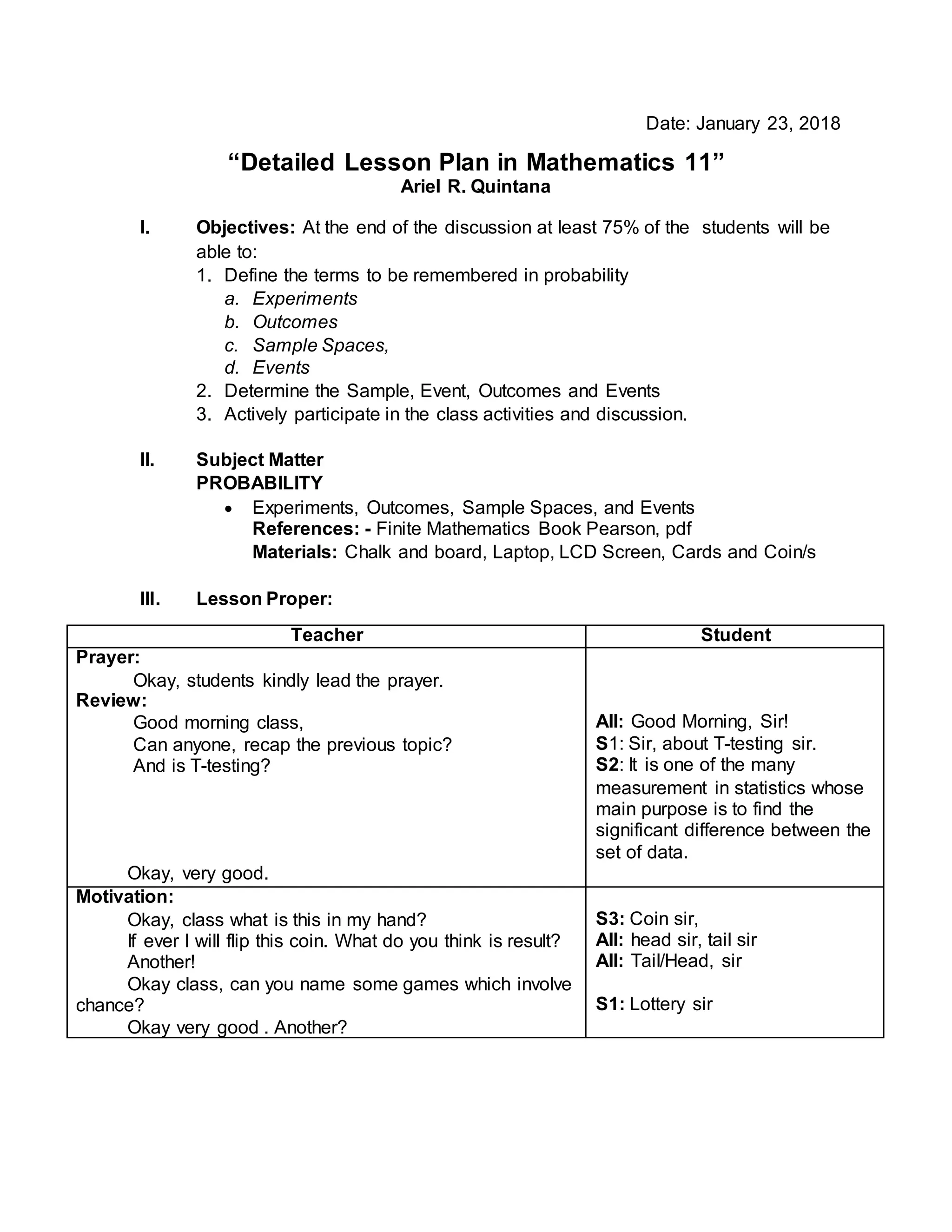For demo lesson plan | DOCX