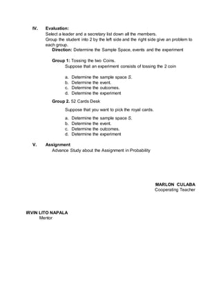 For demo lesson plan | DOCX