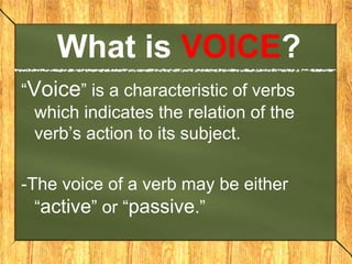 active and passive voice | PPTX