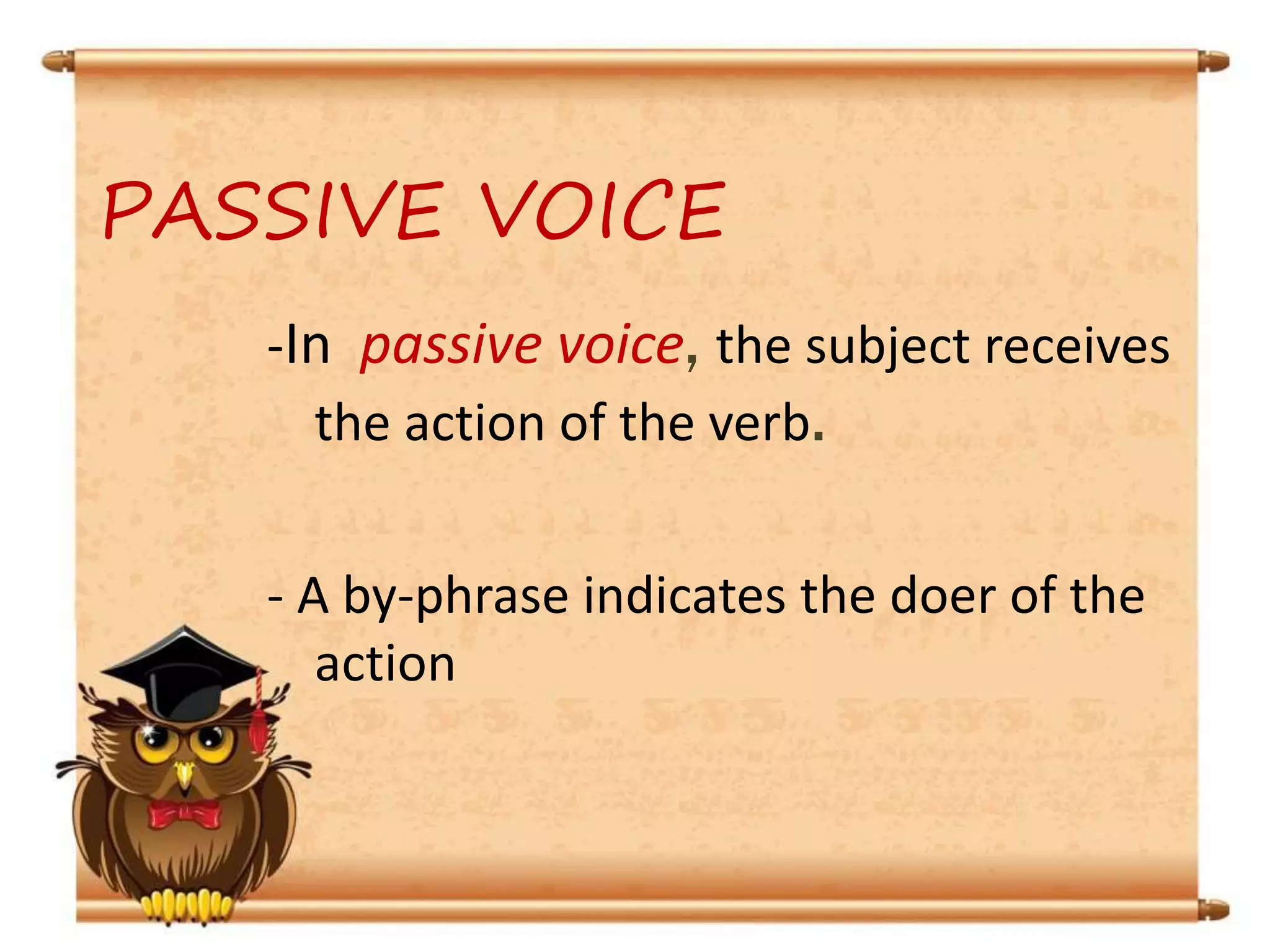 ACTIVE and PASSIVE VOICE (grade 5) | PPTX