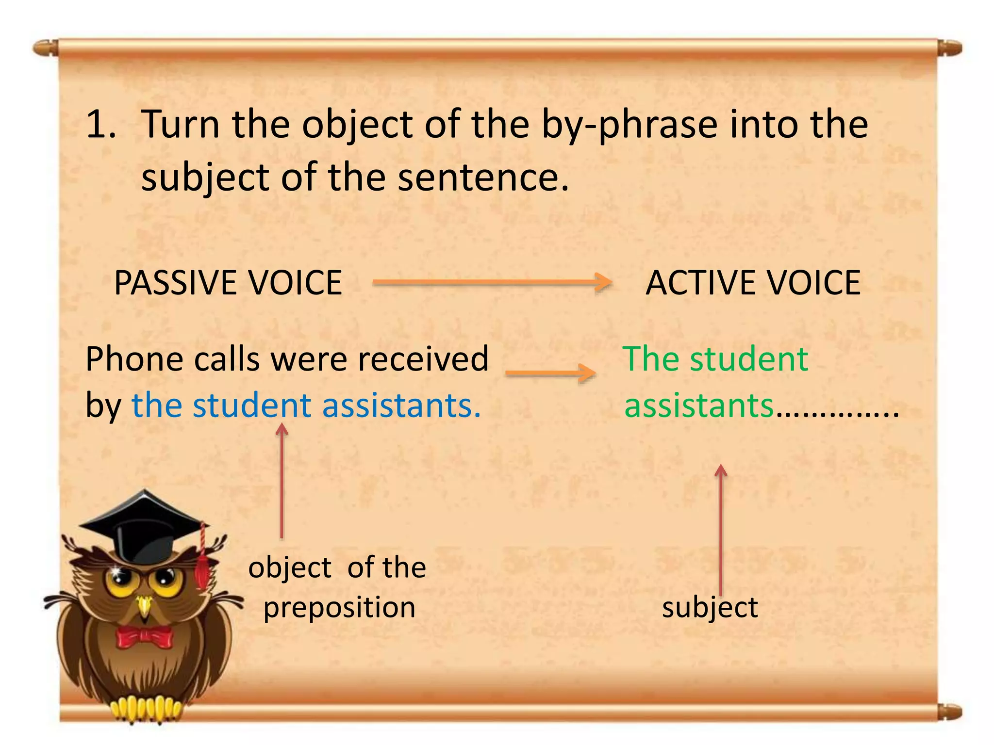 ACTIVE and PASSIVE VOICE (grade 5) | PPTX