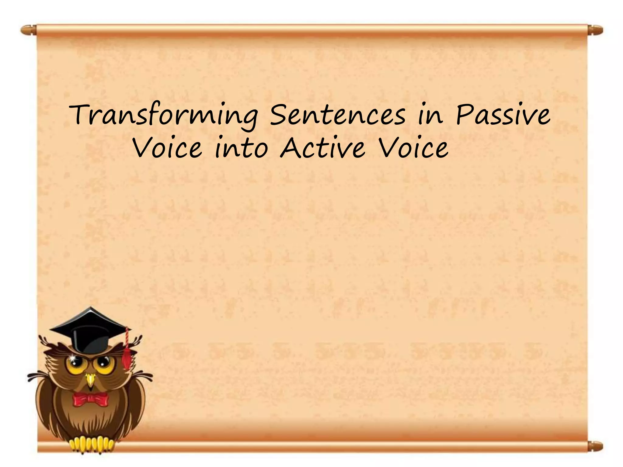 ACTIVE and PASSIVE VOICE (grade 5) | PPTX