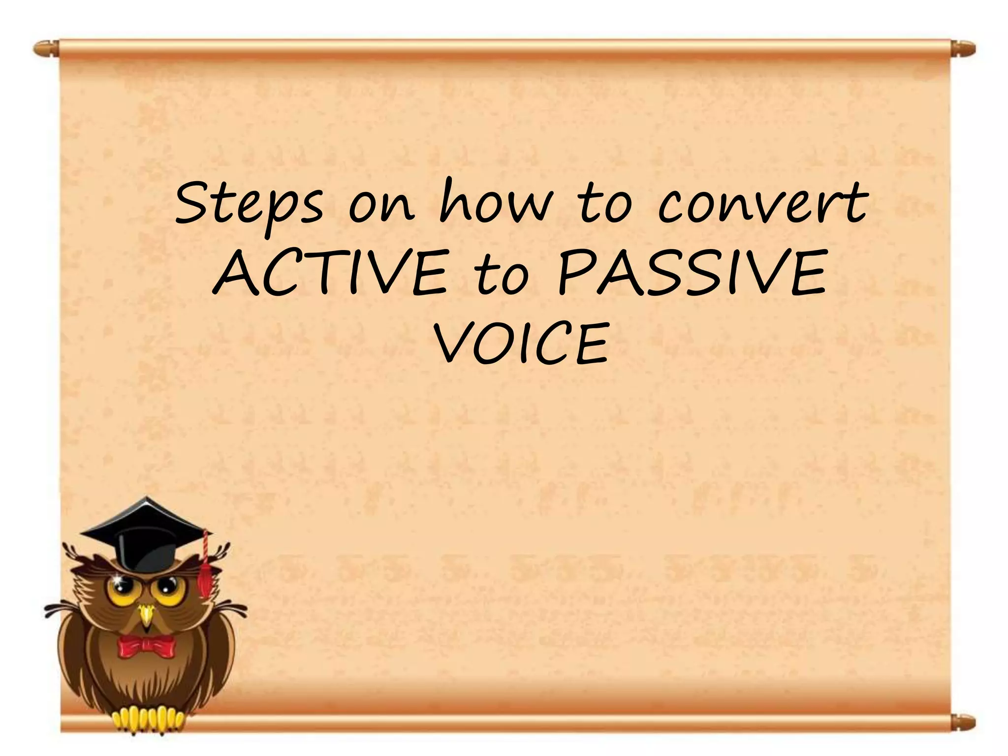 ACTIVE and PASSIVE VOICE (grade 5) | PPTX