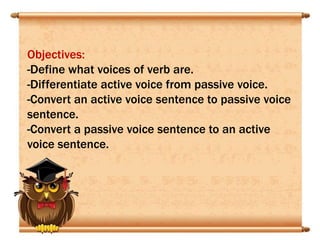 ACTIVE and PASSIVE VOICE (grade 5) | PPTX