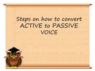 ACTIVE and PASSIVE VOICE (grade 5) | PPTX