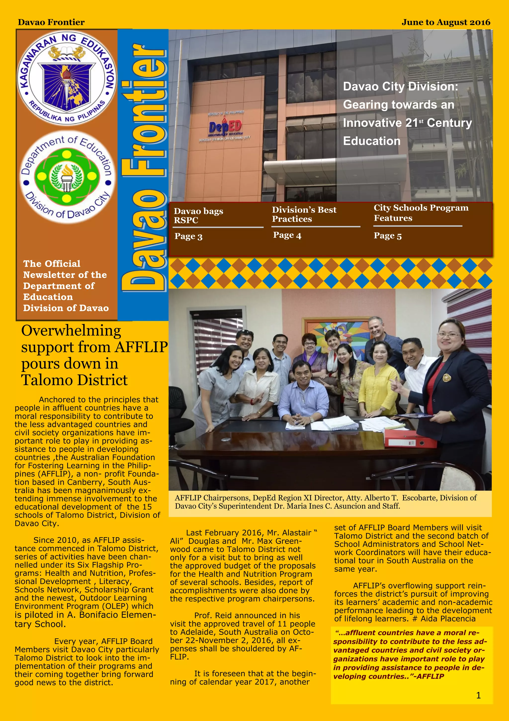For deped davao newsletter | PDF