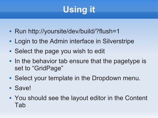 Building a Silverstripe Page Elements template for Web designers | PDF