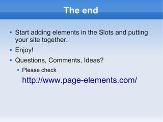 Building a Silverstripe Page Elements template for Web designers | PPT