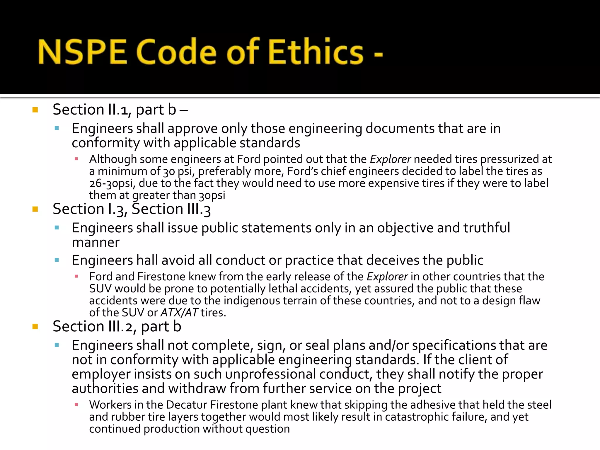 Ford – firestone tire case | PPTX