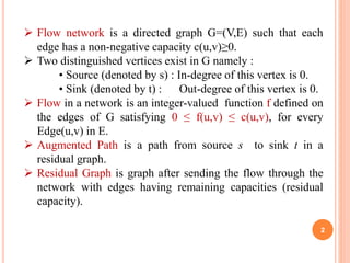 Ford Fulkerson Algorithm | PPTX