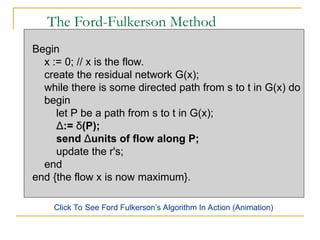 Ford Fulkerson Algorithm with example .ppt