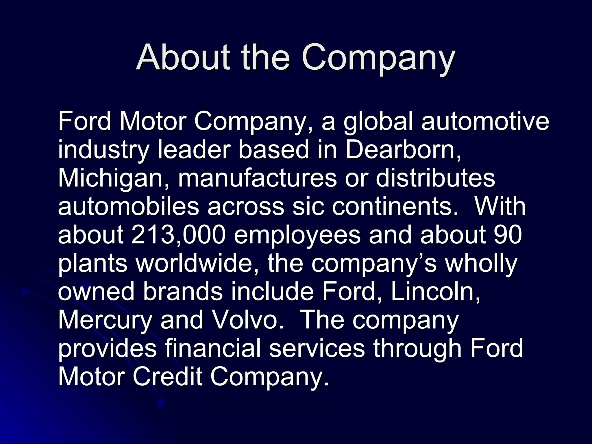 Ford Motor Company | PPT