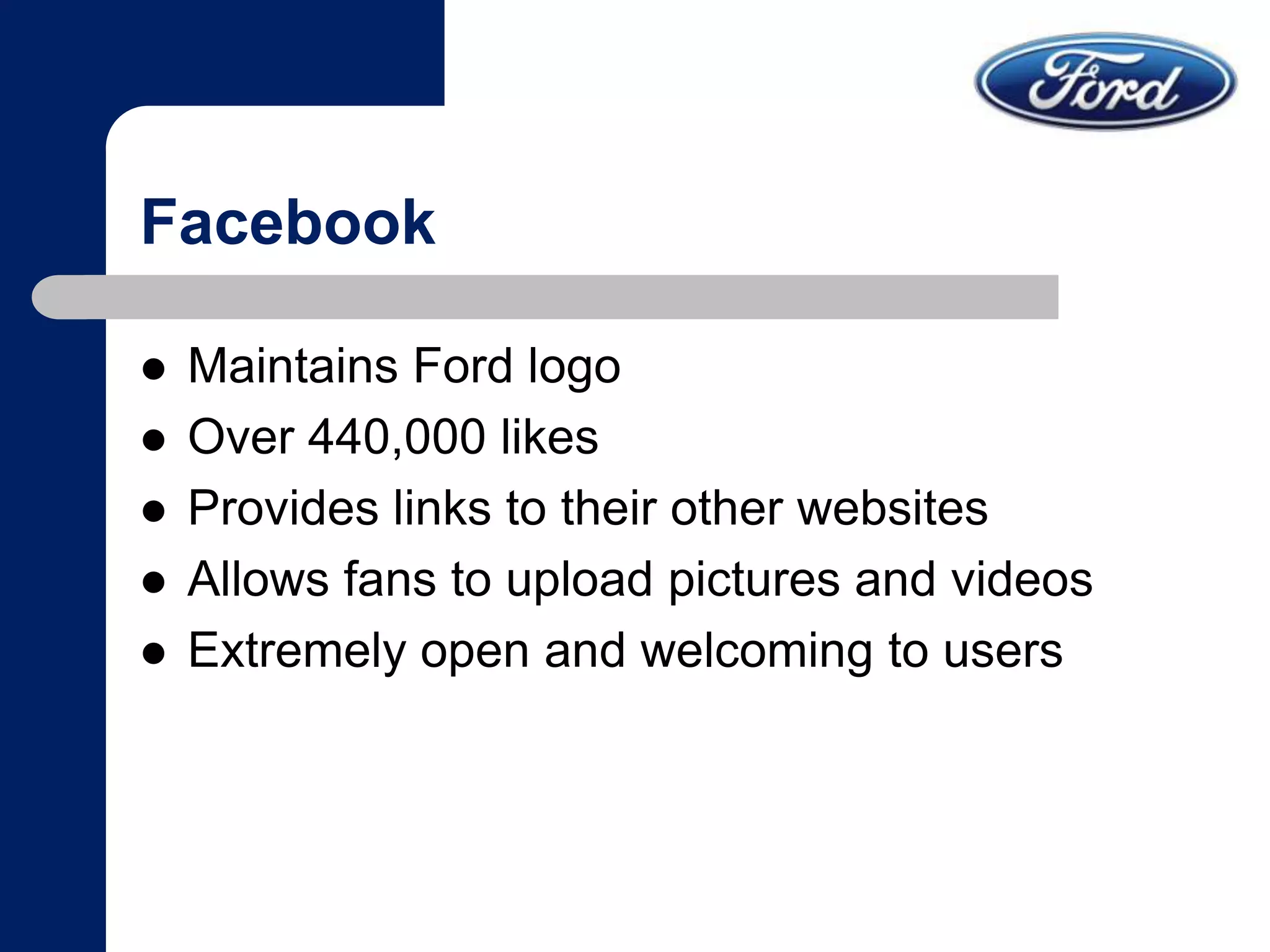 Ford Motor Company - Social Media | PPTX