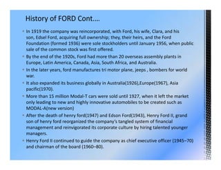 Ford motor company FACTS | PDF