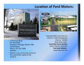 Ford motor company FACTS | PDF