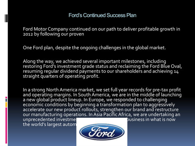 Ford Motor Company | PPTX