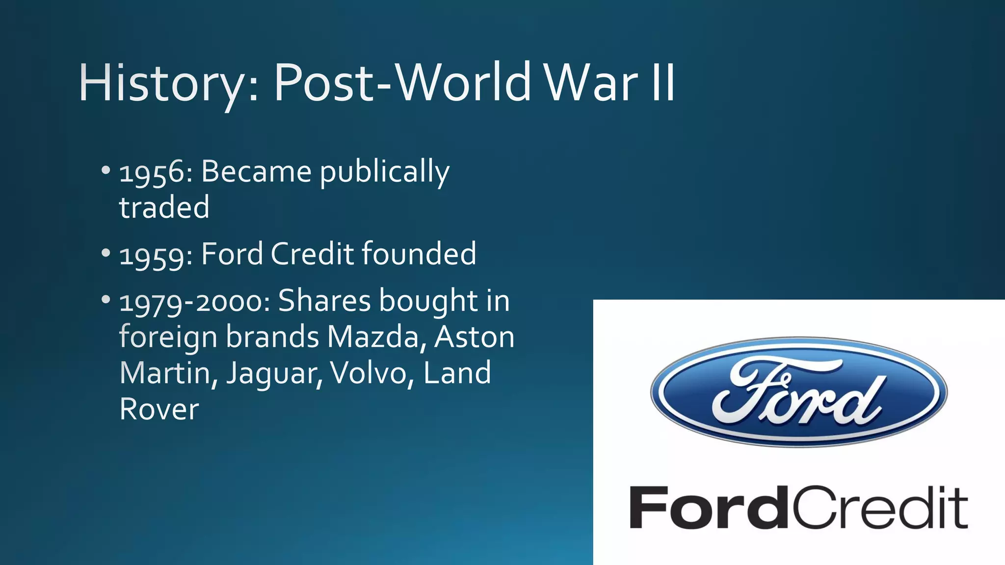 Company Presentation - Ford Motor Company | PPT
