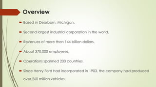 Ford Motor Company HBR Case Analysis | PPTX