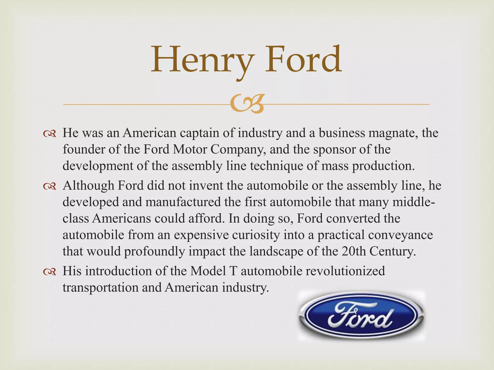 Ford motor company Making the first contact | PPTX