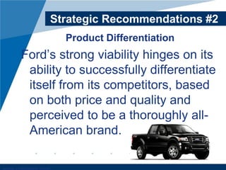 Strategic Management of US Ford Motors Corporation | PPTX