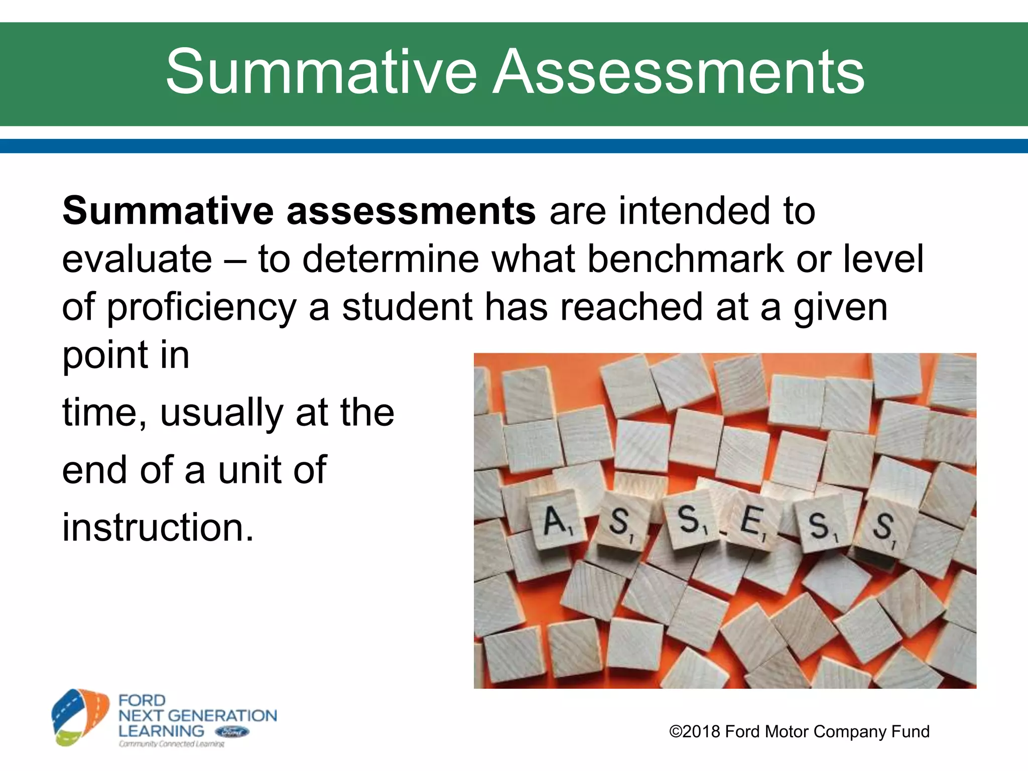 Formative and Summative Assessment | PPTX