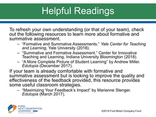 Formative and Summative Assessment | PPTX