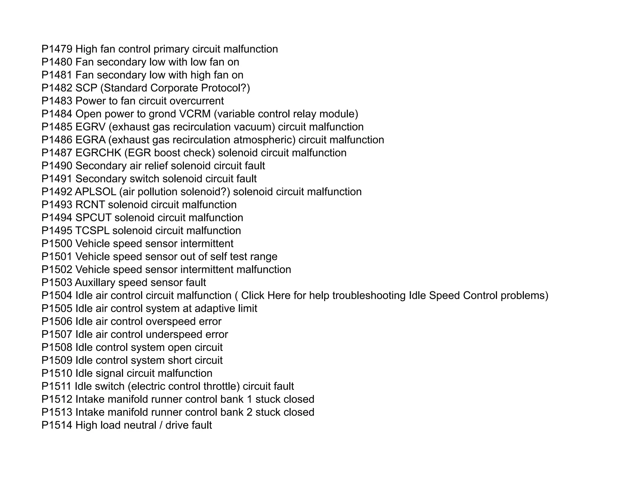 Ford OBD2 Code List (PDF) | PDF