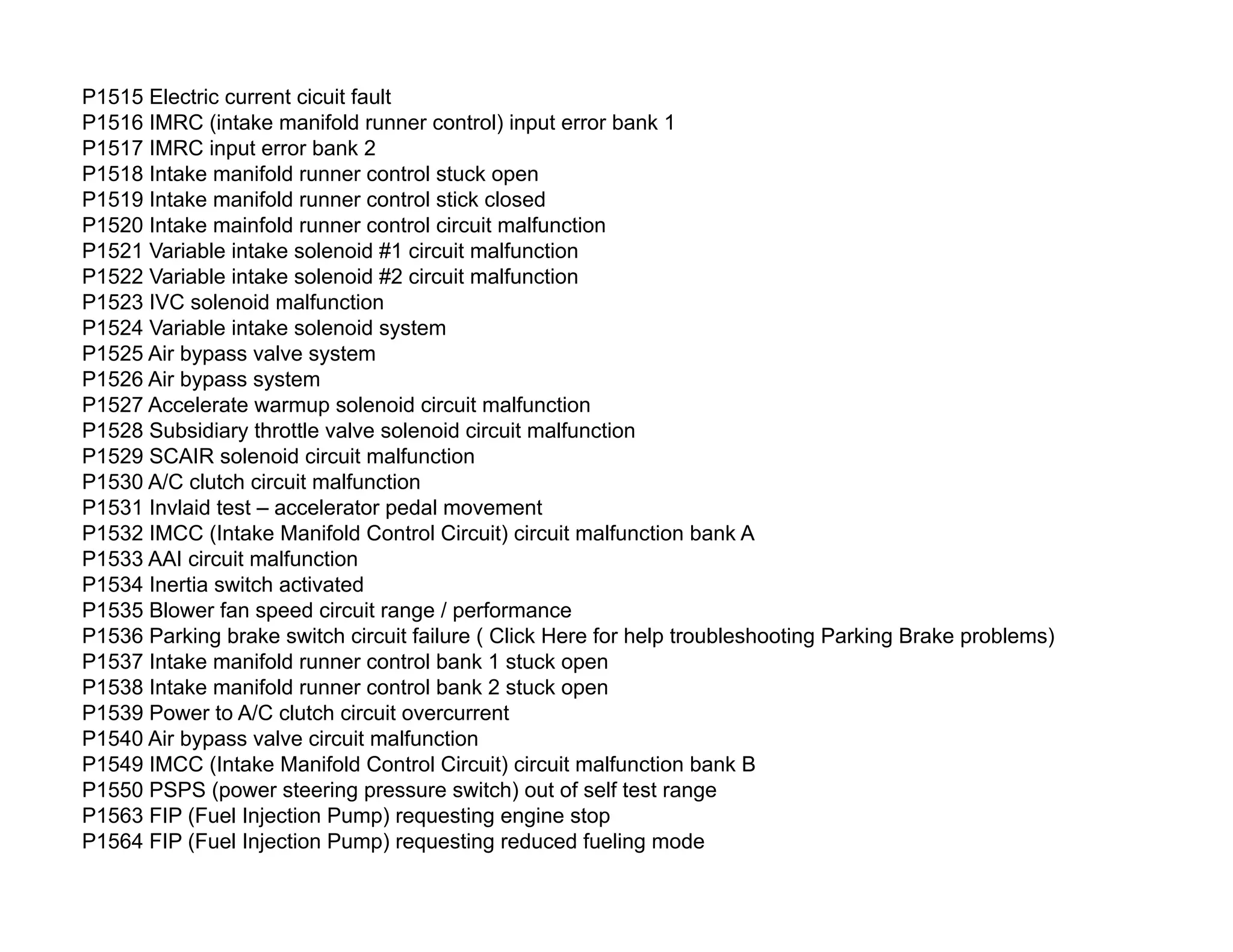 Ford OBD2 Code List (PDF) | PDF