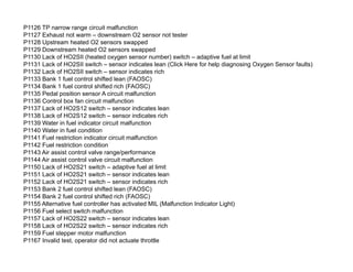 Ford OBD2 Code List (PDF) | PDF