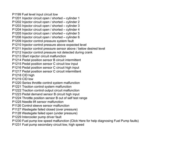 Ford OBD2 Code List (PDF) | PDF | Auto Type | Automotive