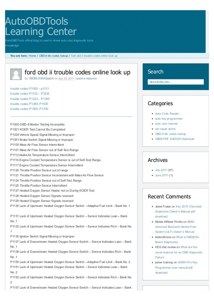 Ford Obd Ii Trouble Codes Online Look Up ford-obd-ii-trouble-codes-online-look-up