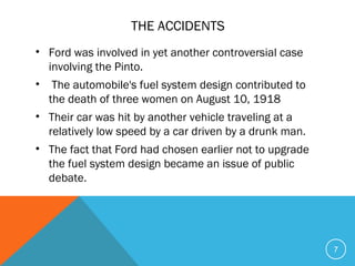 Ford pinto full details and analysis report with references | PPT