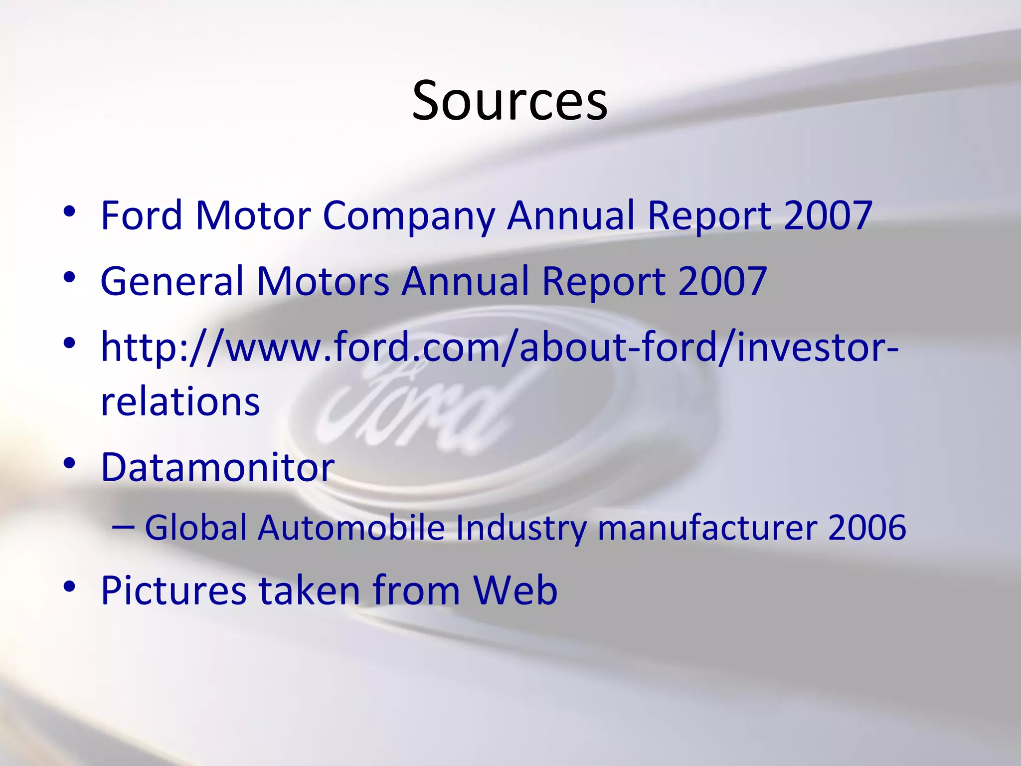 Ford presentation | PPT