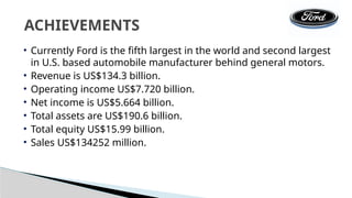 FORD PRESENTATION Company Profile & Business Analysis in India.pptx