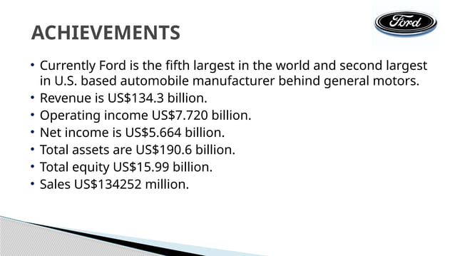 FORD PRESENTATION Company Profile & Business Analysis in India.pptx