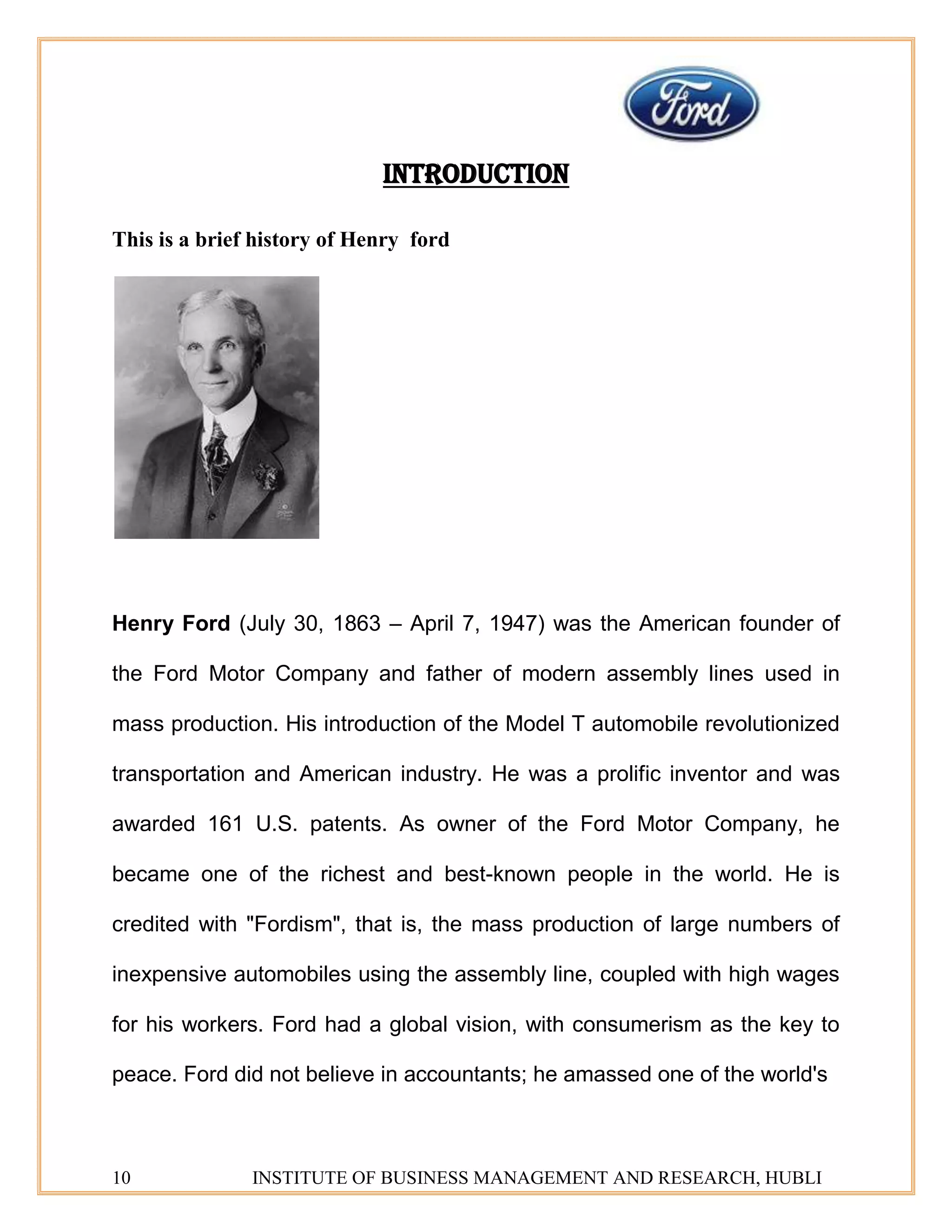 Ford project final | DOCX