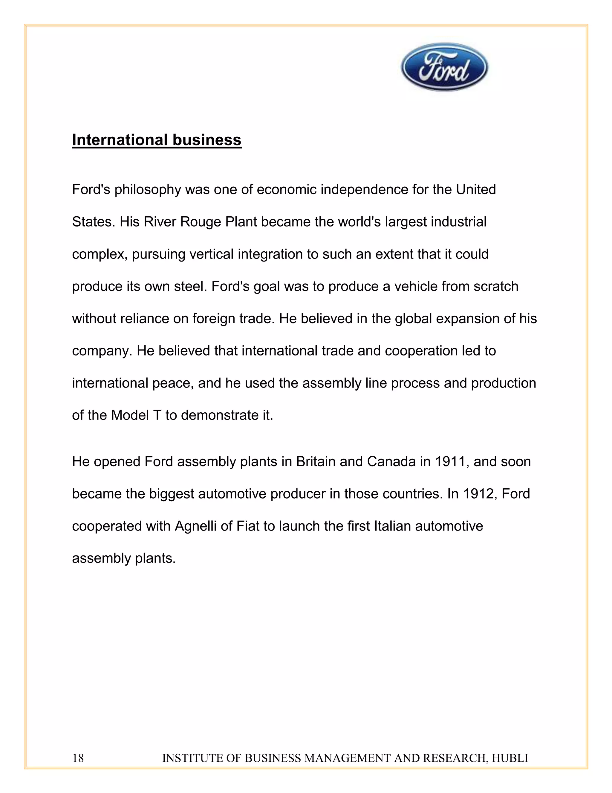Ford project final | DOCX