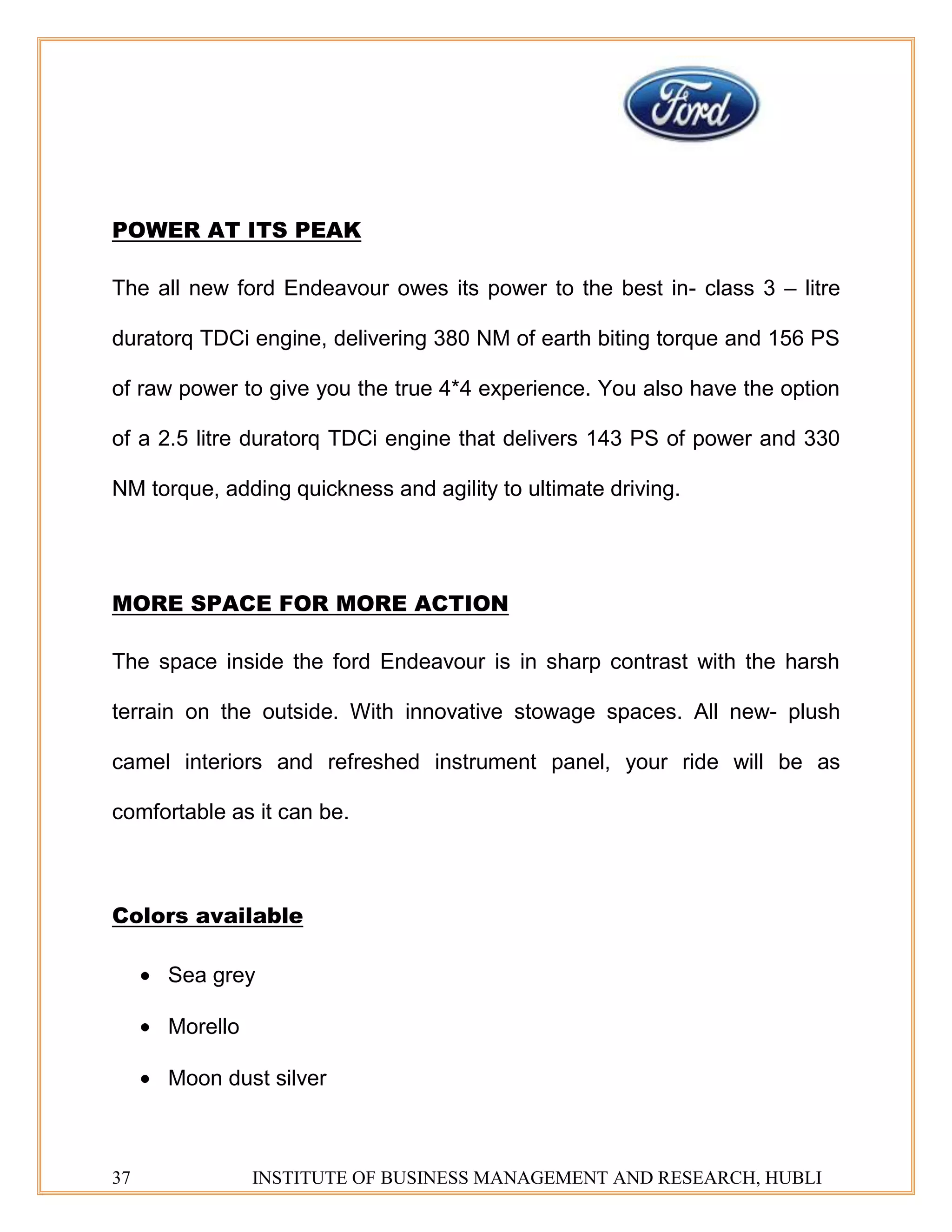 Ford project final | DOCX