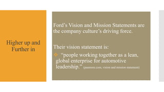 Ford Representing Culture in the Automobile Industry | PPTX