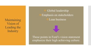 Ford Representing Culture in the Automobile Industry | PPTX