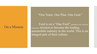 Ford Representing Culture in the Automobile Industry | PPTX