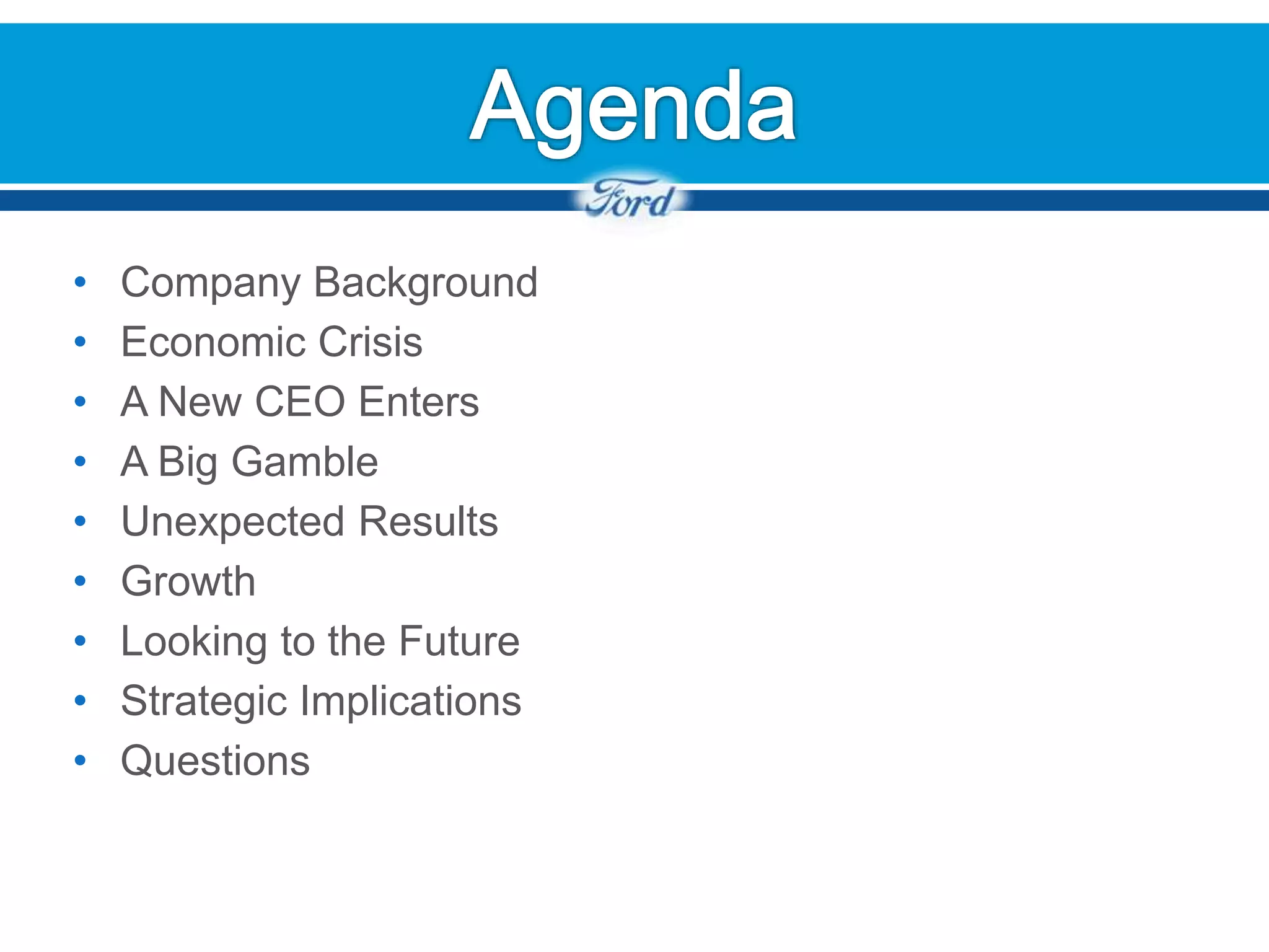 Ford’S Strategic Positioning | PPTX