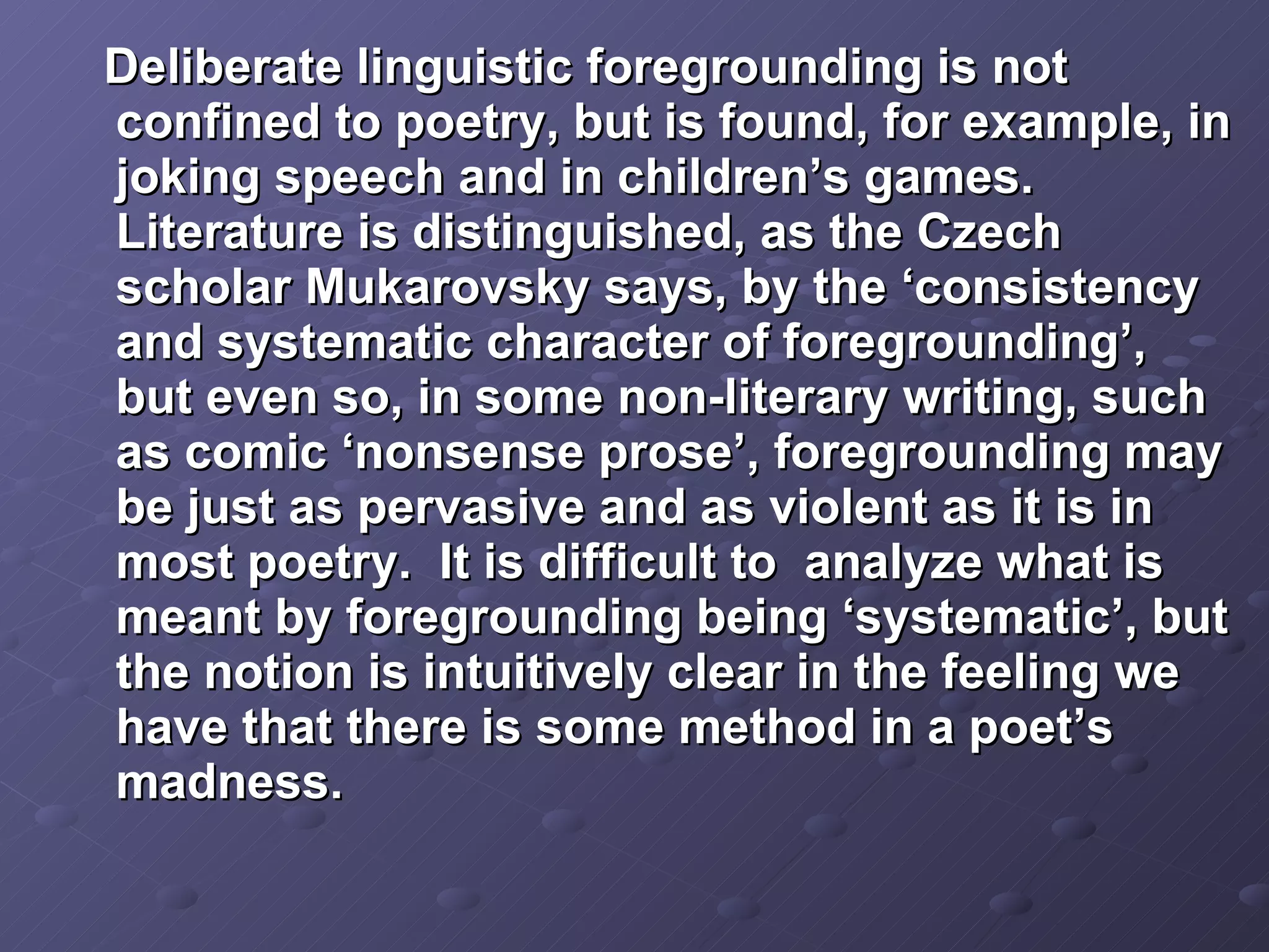 Fore Grounding & Interpretation By Nazma | PPT