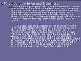 Fore Grounding & Interpretation By Nazma | PPT