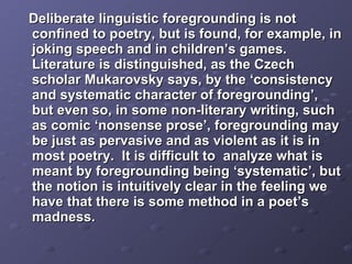 Fore Grounding & Interpretation By Nazma | PPT