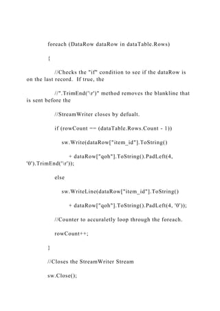 foreach (DataRow dataRow in dataTable.Rows) .docx