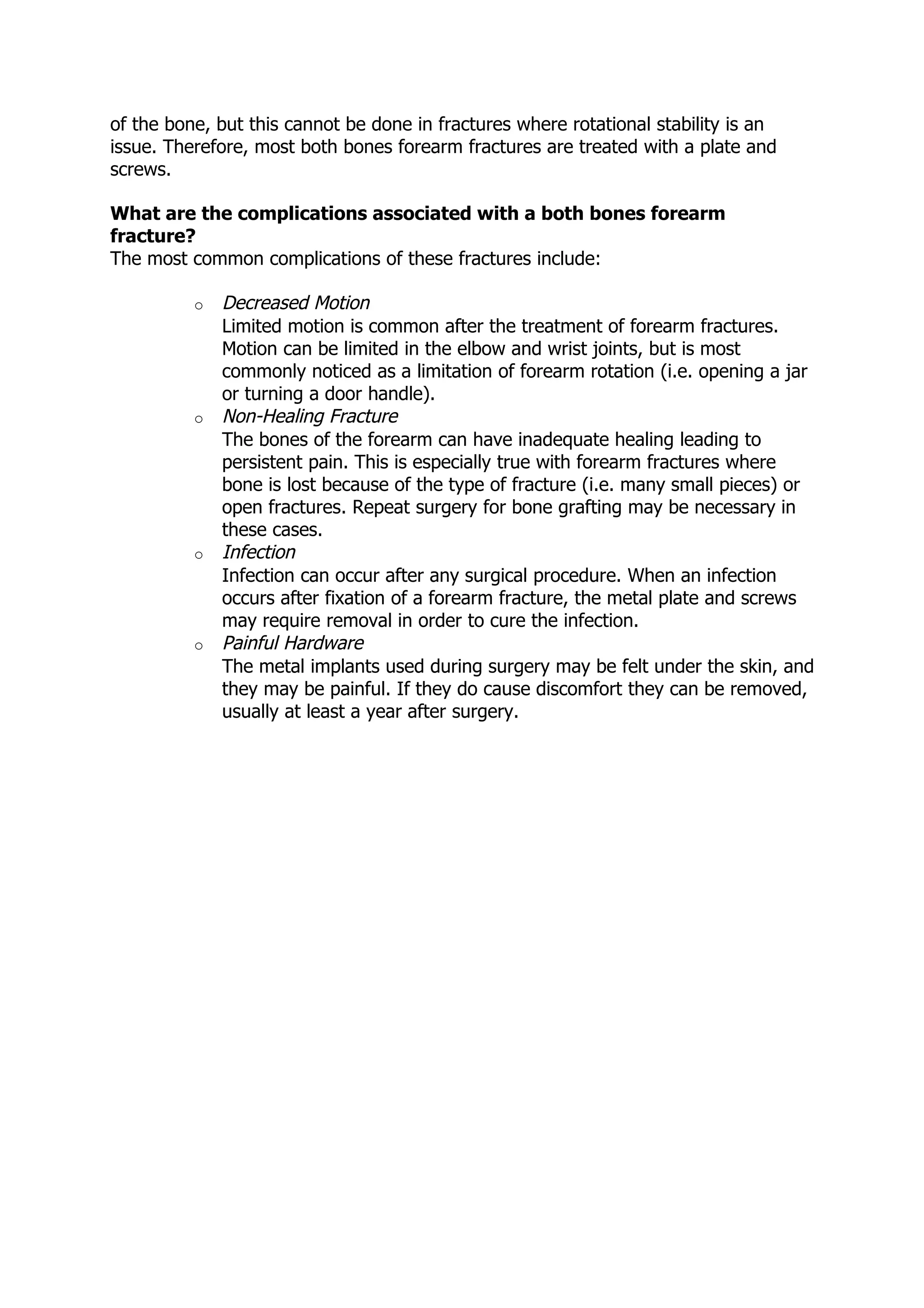 Forearm Fracture | DOC