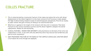 FOREARM fractures and management. Galleazi, Colles Smith and Montegious ...